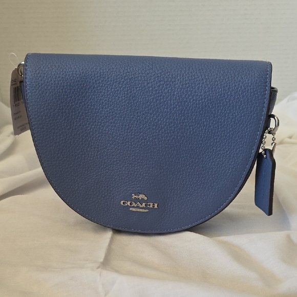 Coach | Bags | Coach Pebble Blue Crossbody Bag | Poshmark